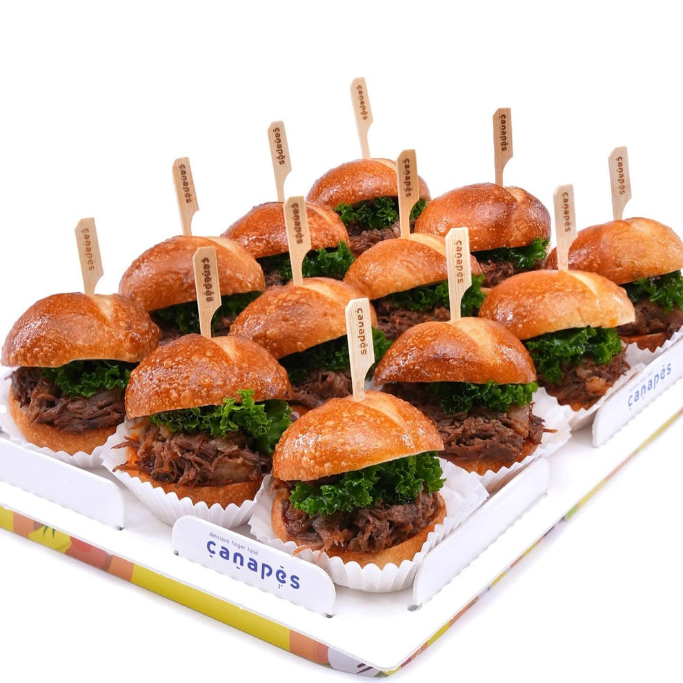 Texas BBQ Pretzels 12-Piece Slider Tray | Canapés USA
